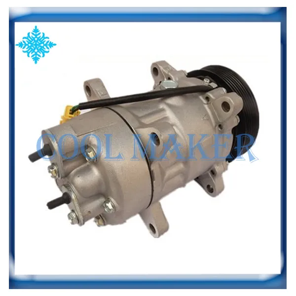 SD6V12 Ac Compressor For Peugeot 206 307 406 6453KW 6453LA 8FK351316031 ...