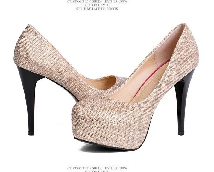 2012 4 Evening Party Glittering High Platfrom Stiletto Heels Women