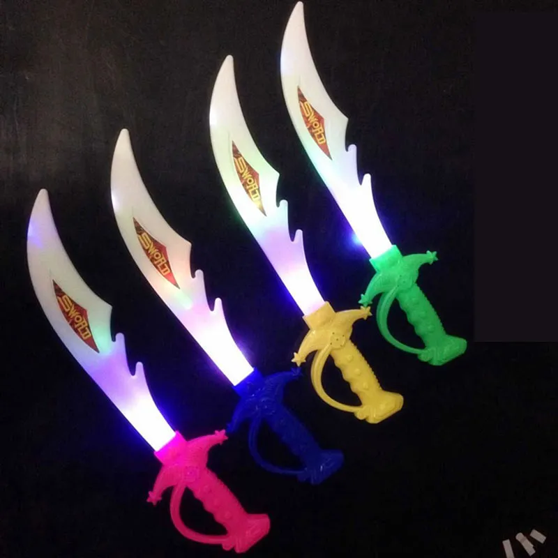 LED Light Up Toy Swords Colorful Flashing Simulation Knife Toys For ...