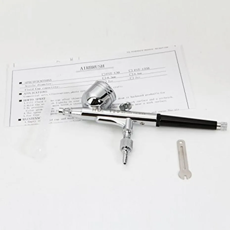 Airbrush Kit 0.3mm Mini Paint Spray Gun Dual Action 7CC Cup Cake ...