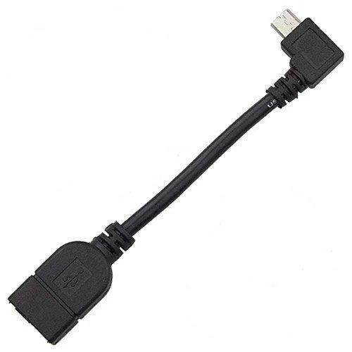 Micro USB Male To USB Female OTG Host Adapter Cable 90 Degree Micro USB ...