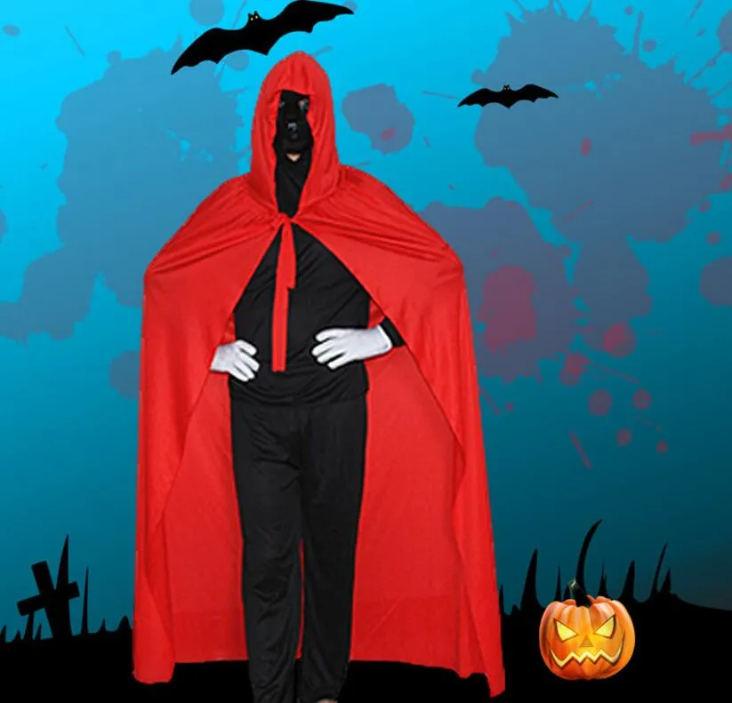 Halloween Men Women Cosplay Constume Black Devil Cloak Vampire Cowl ...