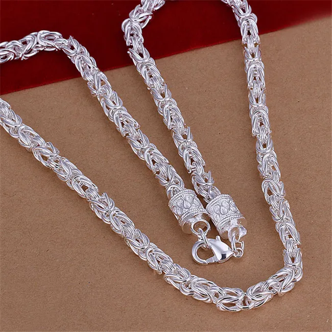 New Fashionable Mens Sterling Silver Plate Necklace SN048 925 Sterling Silver Chain Factory Direct Sale Perfect Christmas Gift From Silver store 7.64 DHgate.Com