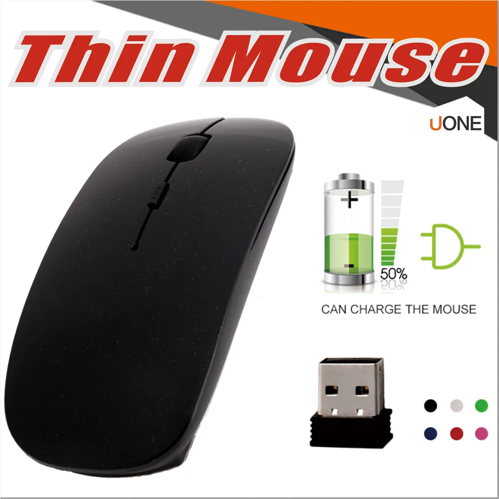 Ultra Thin Usb Wireless Mouse Optical 2.4GHz Wireless Portable Optical ...