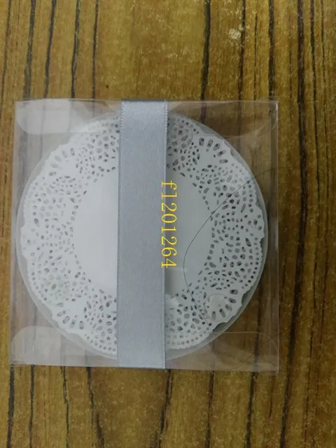 = Fedex Dhl Wedding Favors Gifts Lace Exquisite Frosted Glass Coasters ...