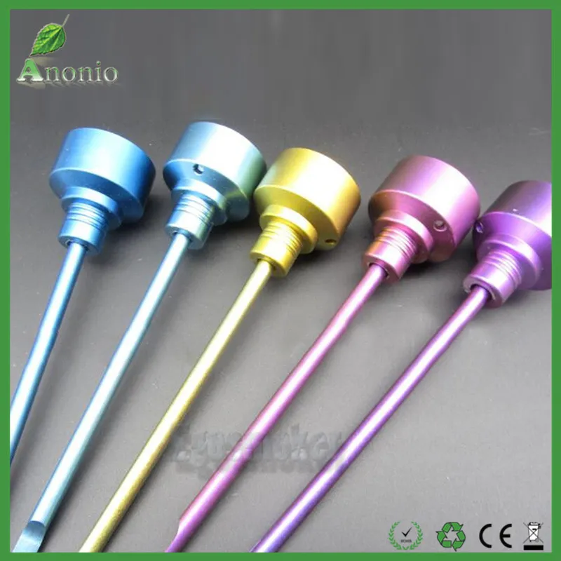 Anodized Colorful Titanium Nail 1 Hole Titanium Carb Cap With Flat Tip ...