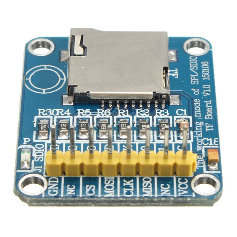 SD TF Card Adapter Module: Dual Mode Micro Memory Card Reader, SPI/SDIO ...