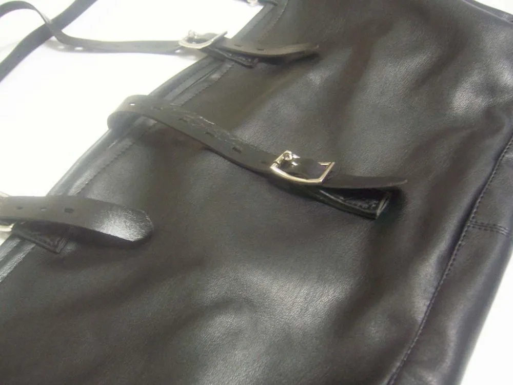 Hot Sexy Womens Sex Bondage Armbinder Back Side Sac Style Noir Faux