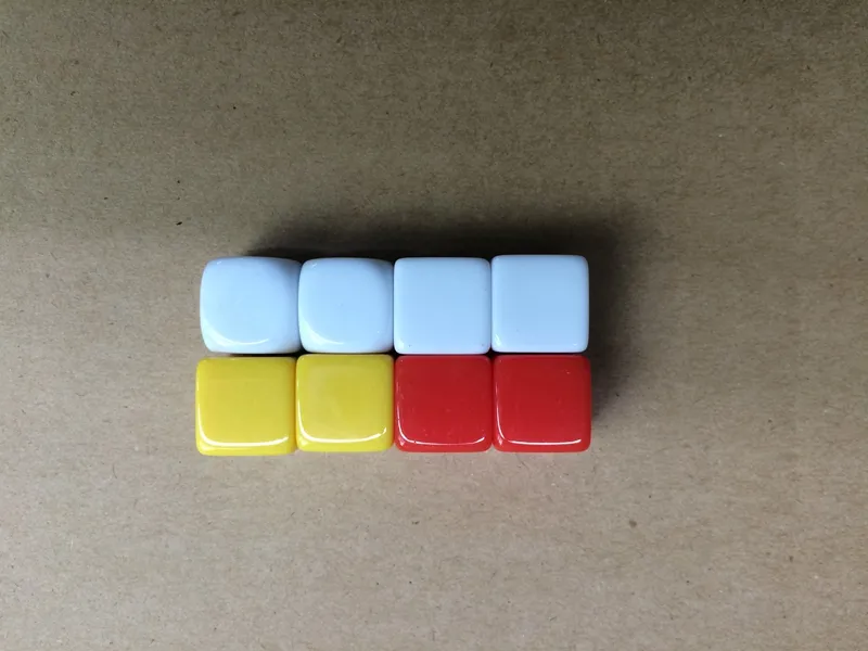 Multi-Color Blank Dice Set - 14mm Square Corner, 6-Sided Acrylic ...