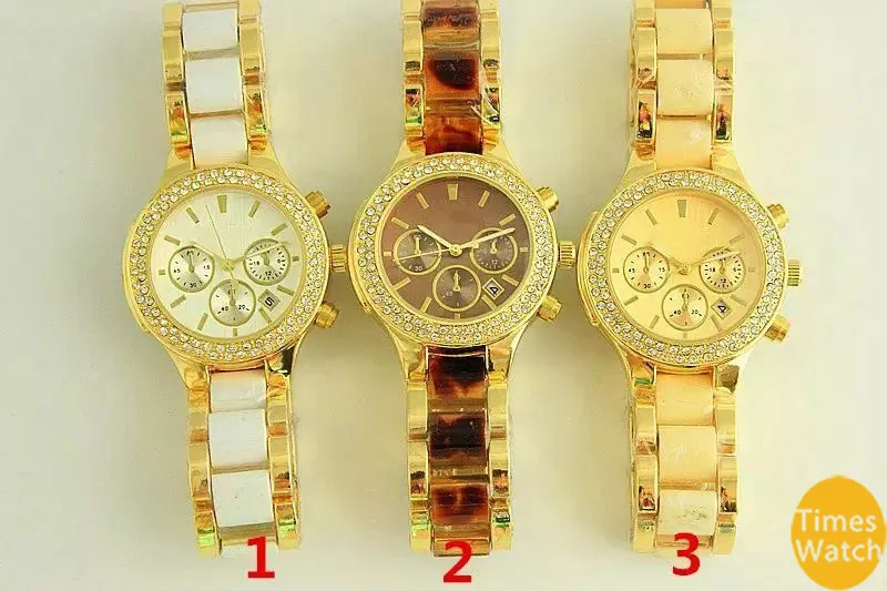 Famous M Brand Female Fashion Wrist Watch Stainless Steel Women Gold ...