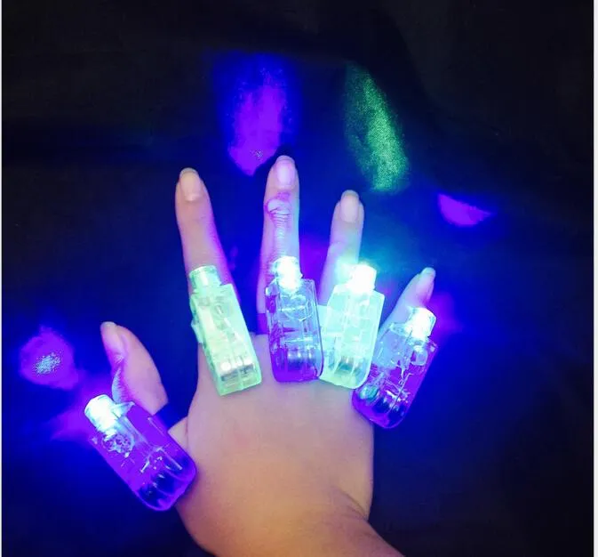 Magic Lights Bright LED Finger Ring Light Lamp Beams Torch For Party ...