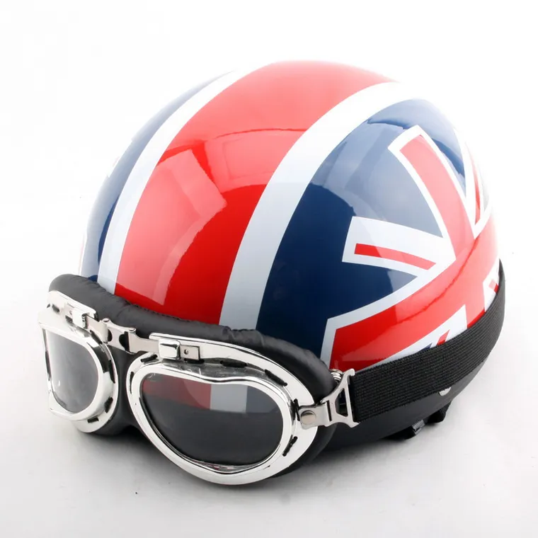 Union Jack Half Face Motorcycle Helmet Retro ABS... From Tiffany ...