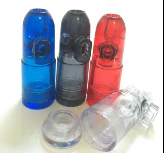 Acrylic Snuff Bullet Bottle Plastic Snuff Snorter Dispenser Pill Box ...