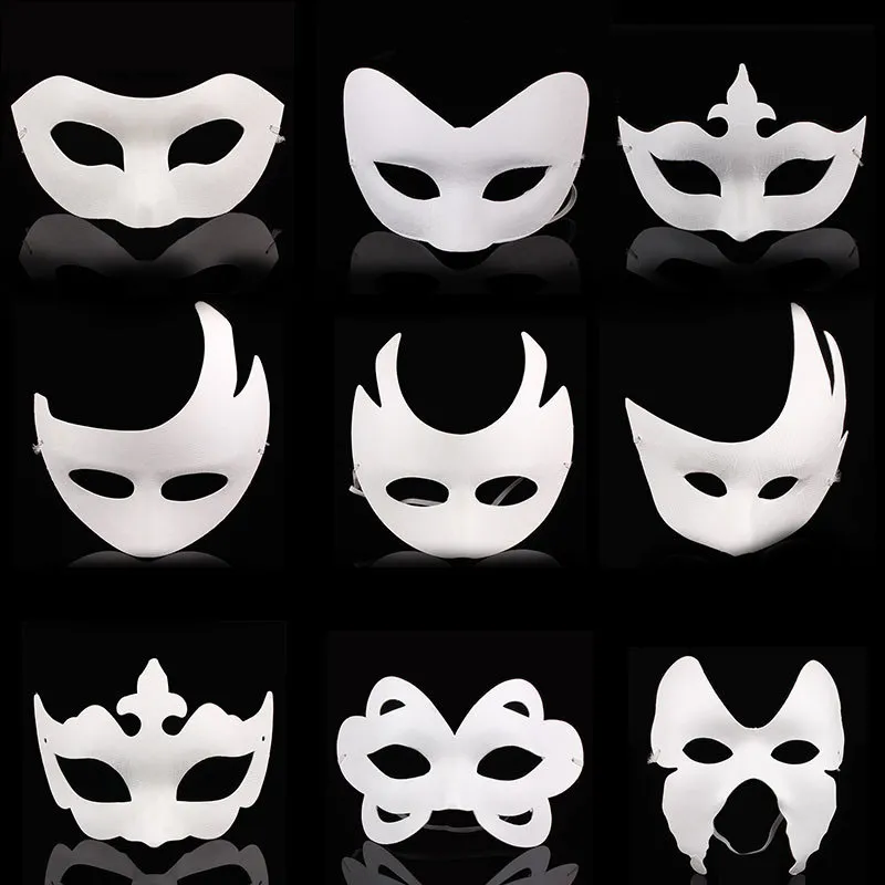 White Unpainted Face Plain/Blank Paper Pulp Mask DIY... From Sunnytech ...