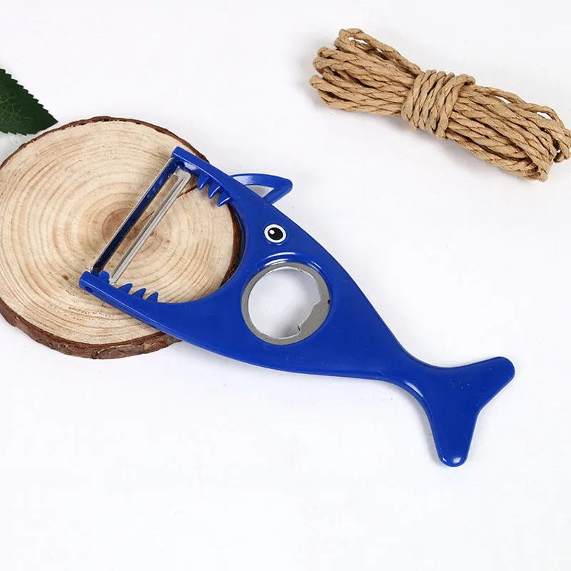 2 In1 Beer Shark Shape Fishing Bottle Opener Carrot Potato Peeler ...