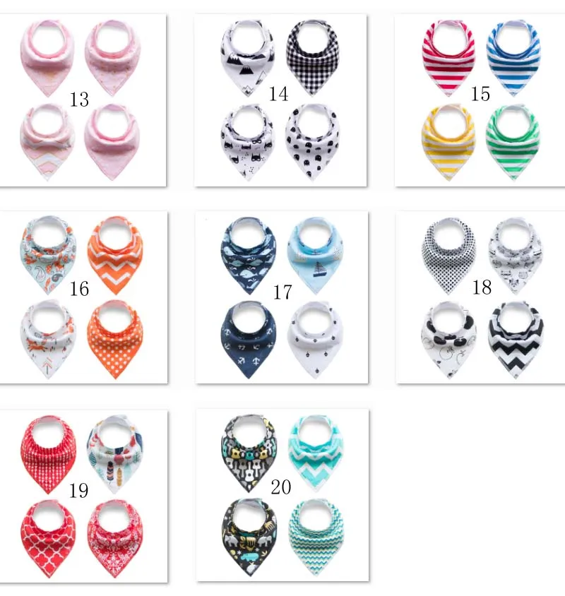 41 Designs Baby Infant Triangle Cartoon Bibs Burp Cloths Waterproof ...