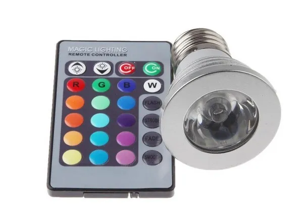 Wireless RGB LED Spotlight with Modes Compatible with E27 GU10 MR16 E14 ...