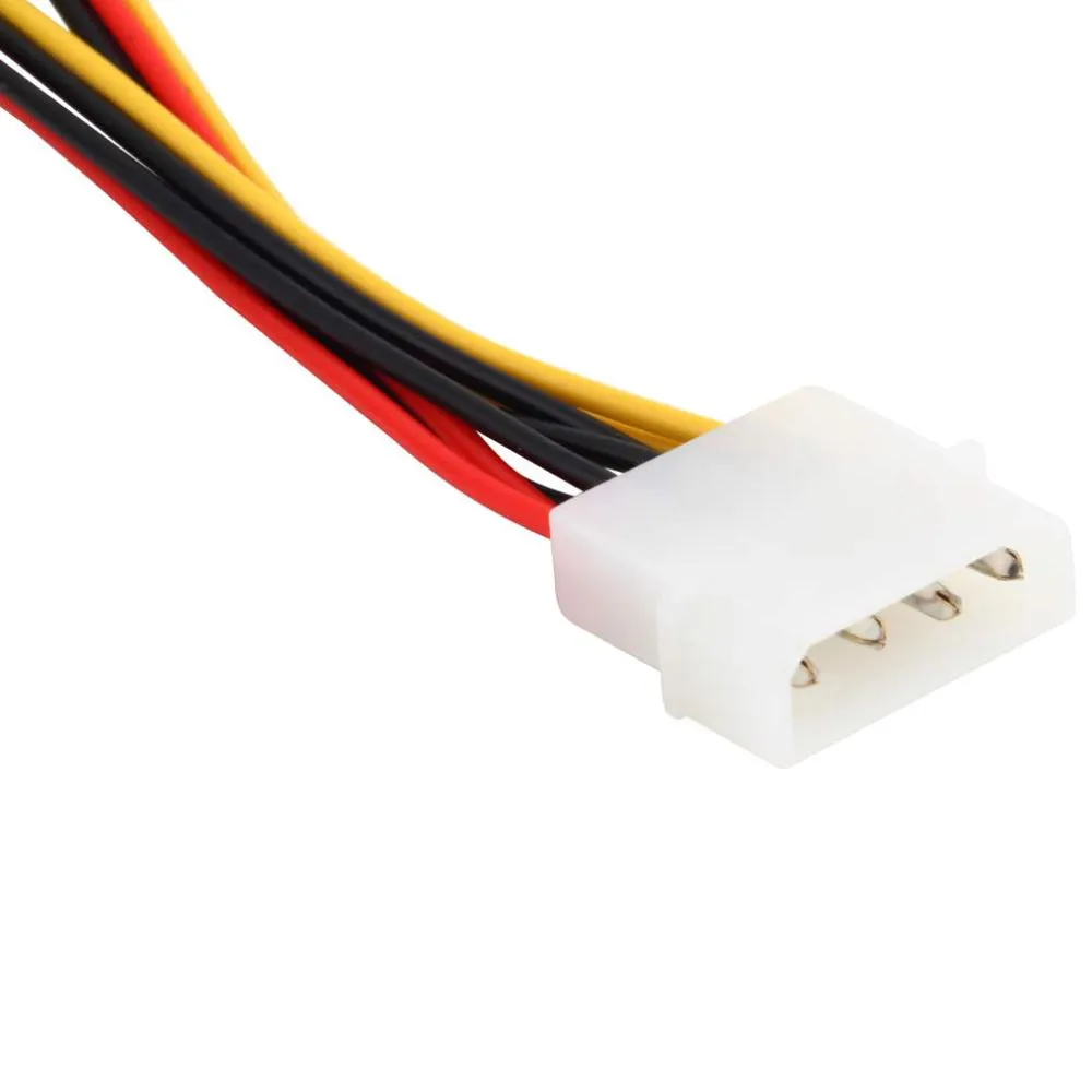 IDE SATA Adapters: 4 Pin IDE Molex To Dual 15 Pin SATA HDD Power ...