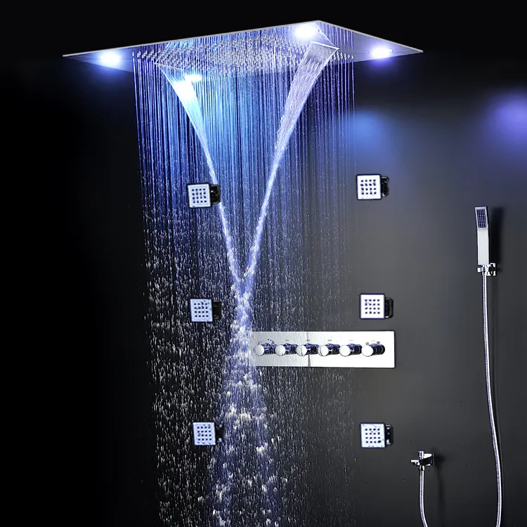 Luxury Multi Function Concealed Thermostatic Shower Set With Remote ...
