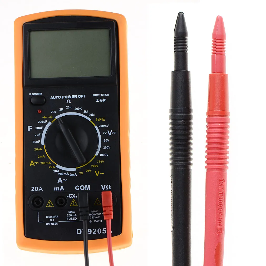 Premium Multimeter Test Leads - Replacement 4mm Banana Plug Probe ...