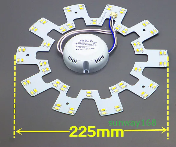 LED Circle Panel Light Round Ceiling Lamp With SMD 5730 LEDs 10W To 24W ...