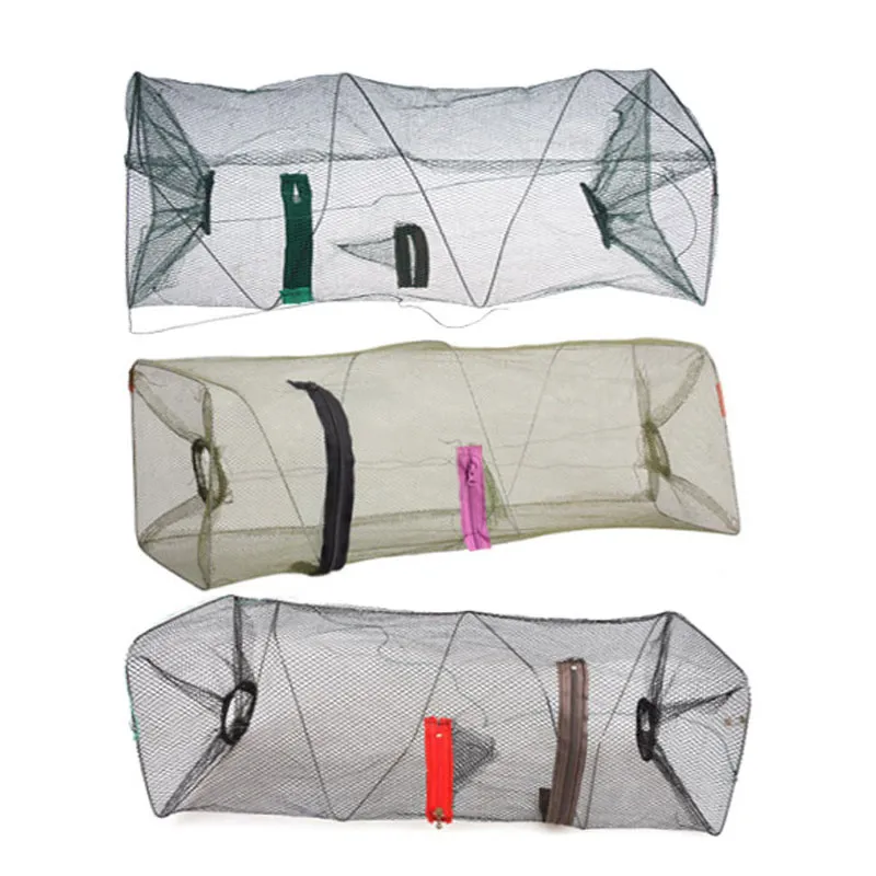 Nylon Maille Filet De Pêche Résille Piège À Appâts Coulé Épuisette Cage ...