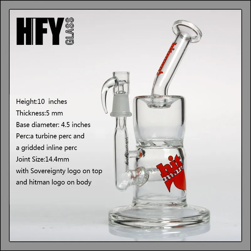 Sovereignty Hitman Bongs Male Bongs Glass Smoking Pipe Turbine Inline ...