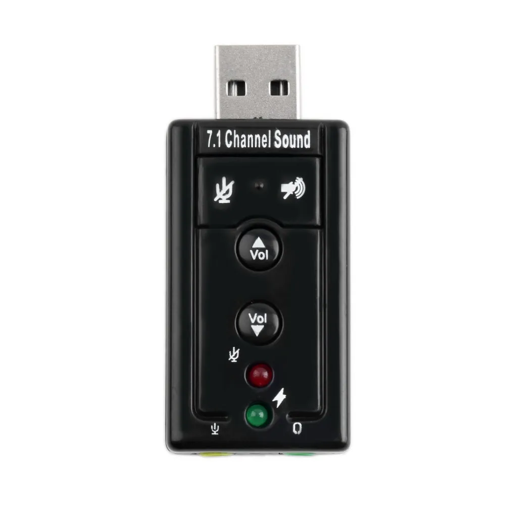 External Sound Card PC USB Sound Adapter 7.1 Channel Virtual Audio ...