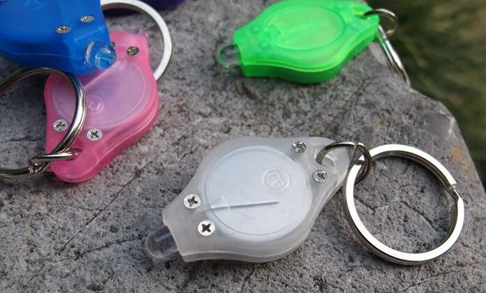 SparkleCharge 20000mcd LED Flashlight Key Chain Ring White Torch For ...