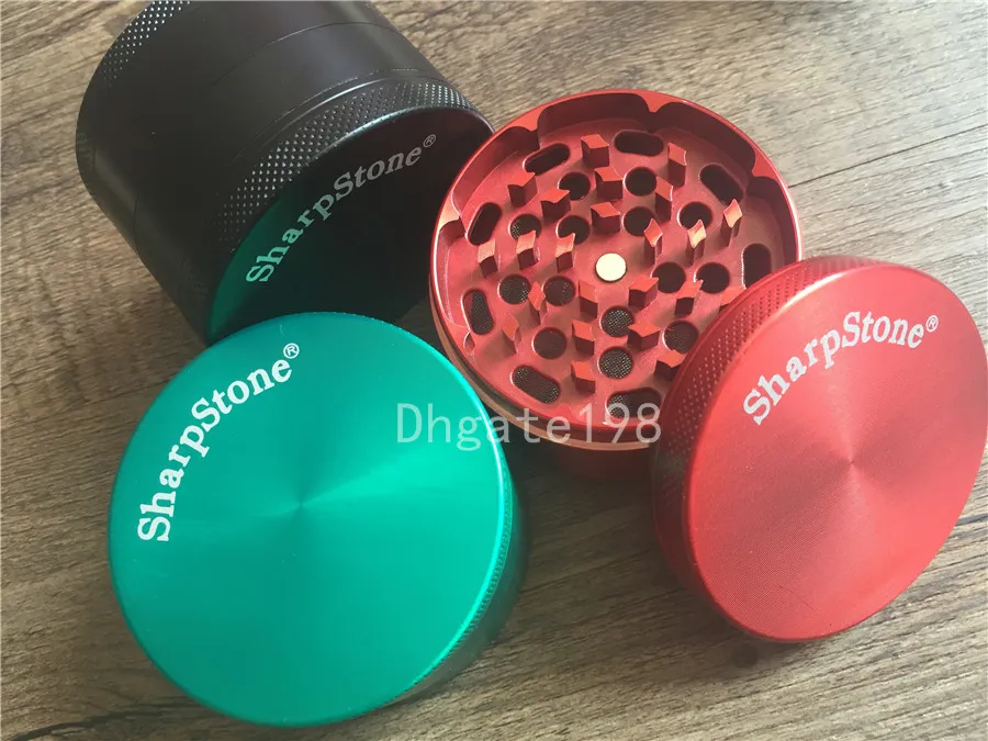 63mm SharpStone Herb Grinder - Alloy Tobacco Spice Crusher with Magnet and Strainer from Dhgate ...
