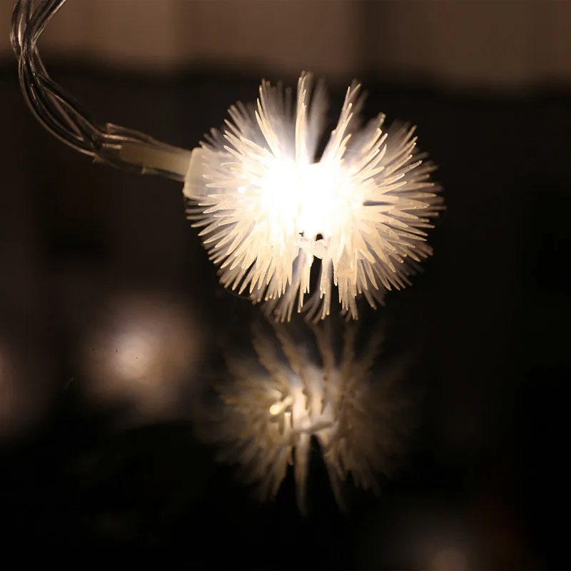 2M Warm White Puffer Ball Mini String Lights Lights Battery Powered For ...