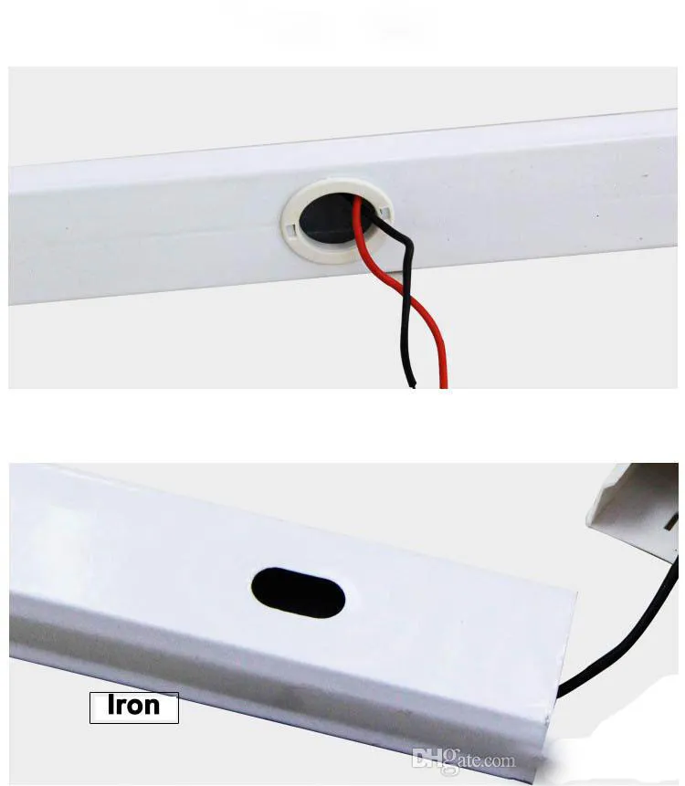 Iron T8 LED Tube Light Bracket Integrated T8 4ft 1200mm LED Fixture ...