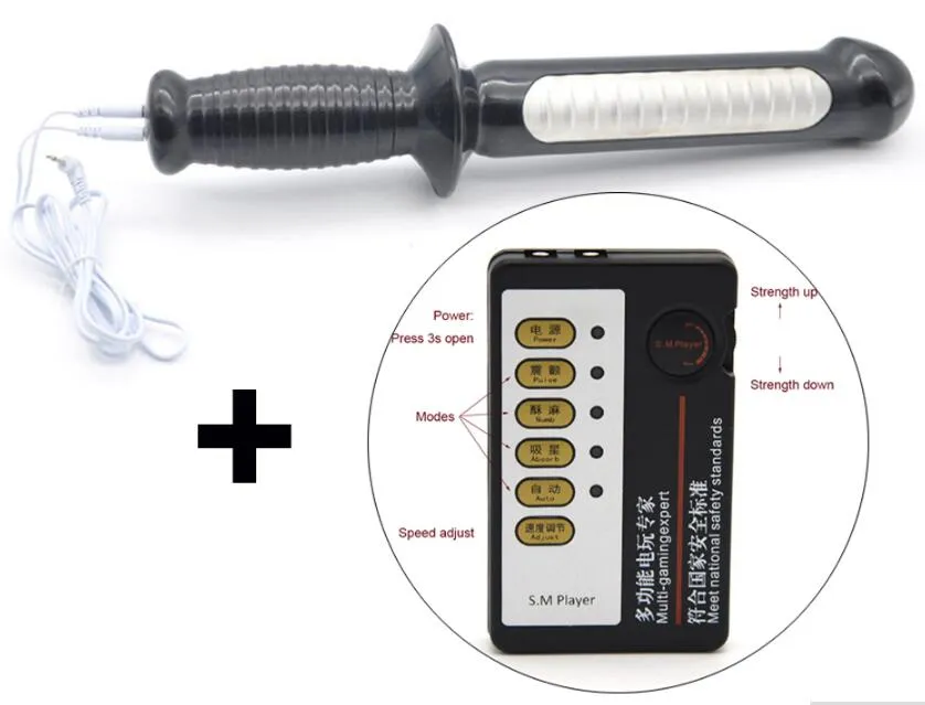 Grand Choc Électrique Plug Anal Avec Poignée Stimulez Anus Butt Adulte Bondage Bdsm Jeux Sex Toy ...