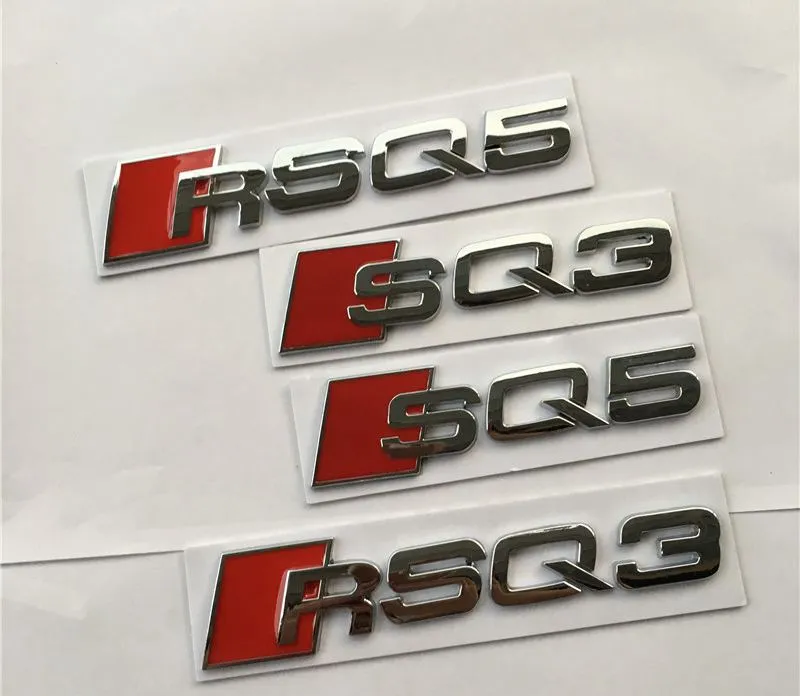 Metal Trunk Number Letters Badge Emblem Number Plate Stickers For Audi ...