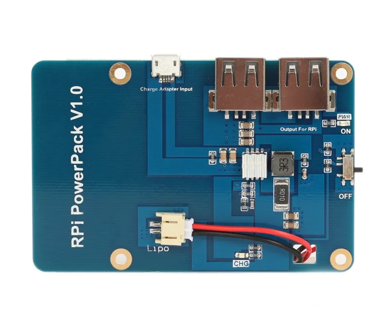 Raspberry Pi 3 Power Supply Module: 2 USB Output Lithium Battery ...