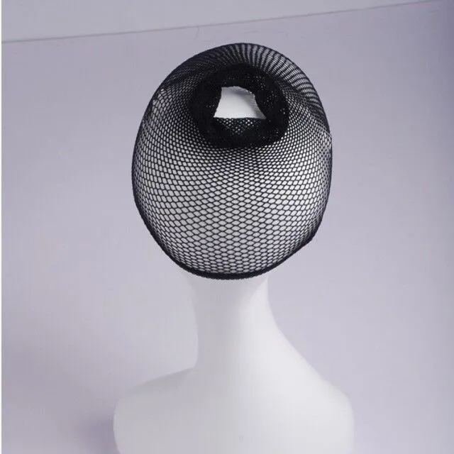Stretchy Fishnet Weaving Wig Cap: Black Elastic Hair Net Snood For ...