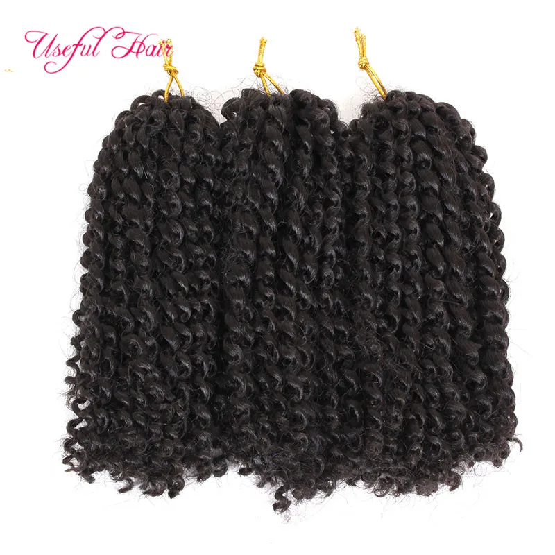 Malibob Hair Braids Jerry Curl Crochet Braids 8Inch Kanekalon 2 4lot ...