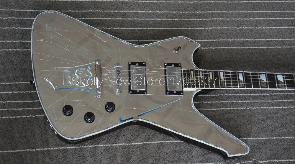 Electric Guitar Custom Star Shape Tailpiece With Crack Mirror Top ...