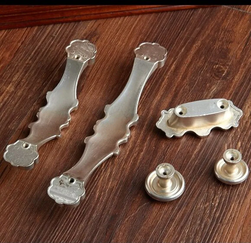 European Style Retro White Jade Knobs Wine Cupboard Drawer Pulls, 96mm ...