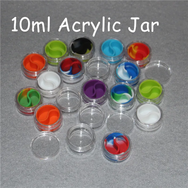 Acrylic Silicone Wax Container Silicone Jar 10ml Wax Container For Wax ...