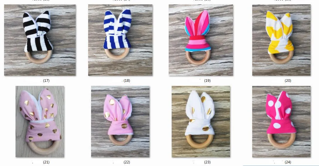 Natural Wood Teethers: Set Of 20 Circle Water Absorbent Minky Dots ...