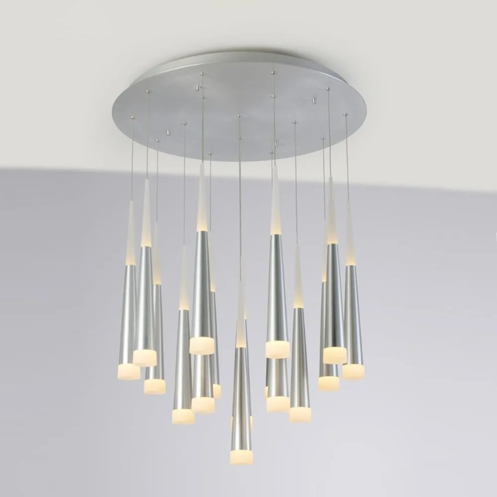Modern Spiral Stair LED Pendant Lights | Aluminum Acrylic Cone Tube ...