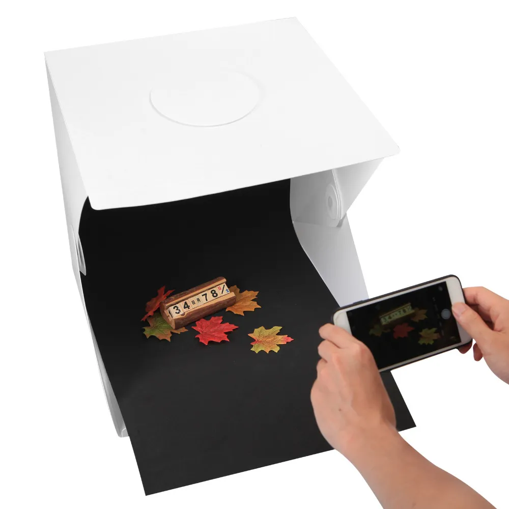 DHgate.com:Mini Foldable Desktop Photography Studio with SMD LED Light ...