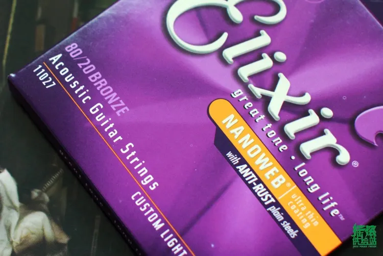 Elixir 11027 Elixir Acoustic Guitar Strings Strings 011 052 80/20 ...