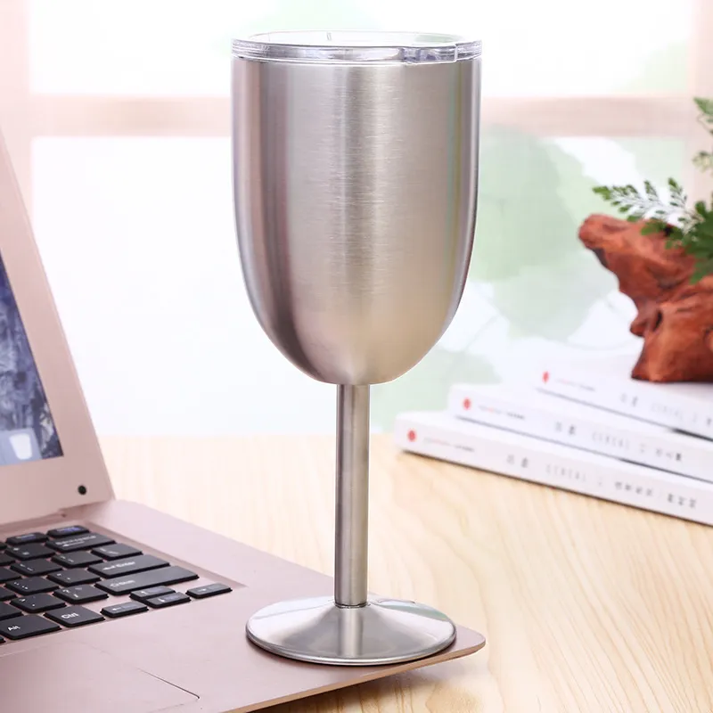 DHgate.com:10oz Stainless Steel Goblet: Multipurpose Lidded Wine ...