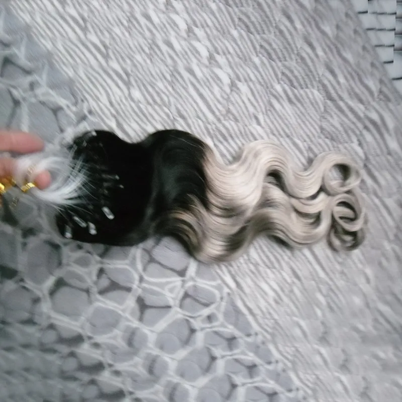 Ombre Brazilian Body Wave Hair Extensions - Grey Human Hair Extensions ...
