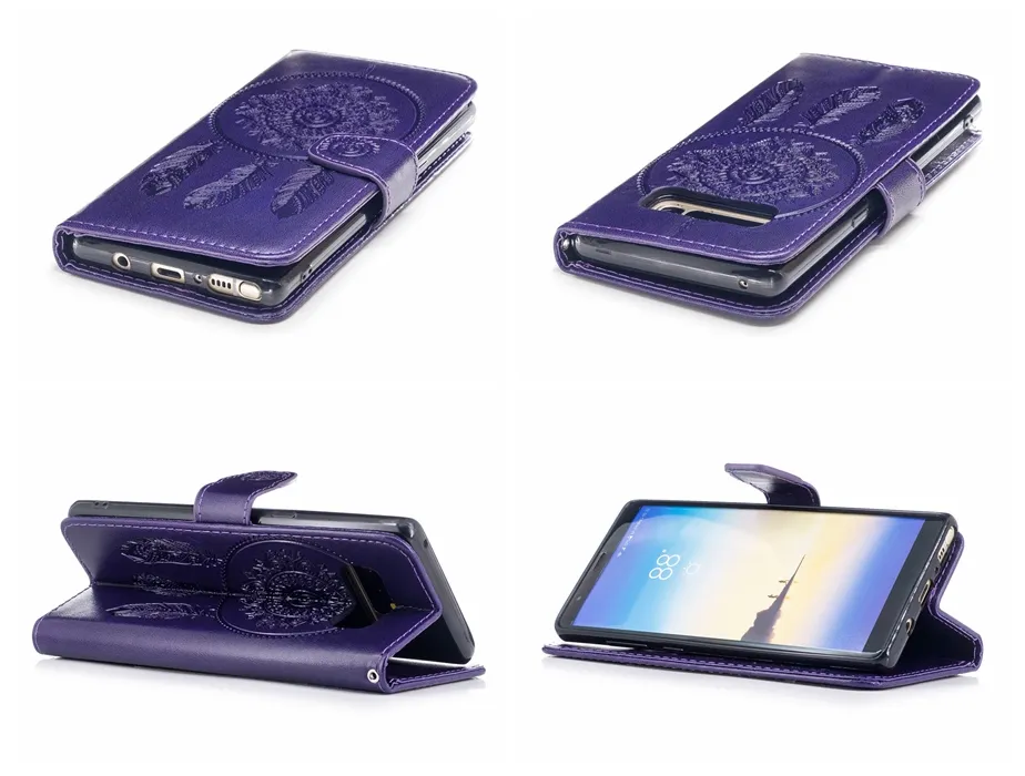 Samsung Galaxy Note 8 Case Leather Flip Cover With Embossed ...