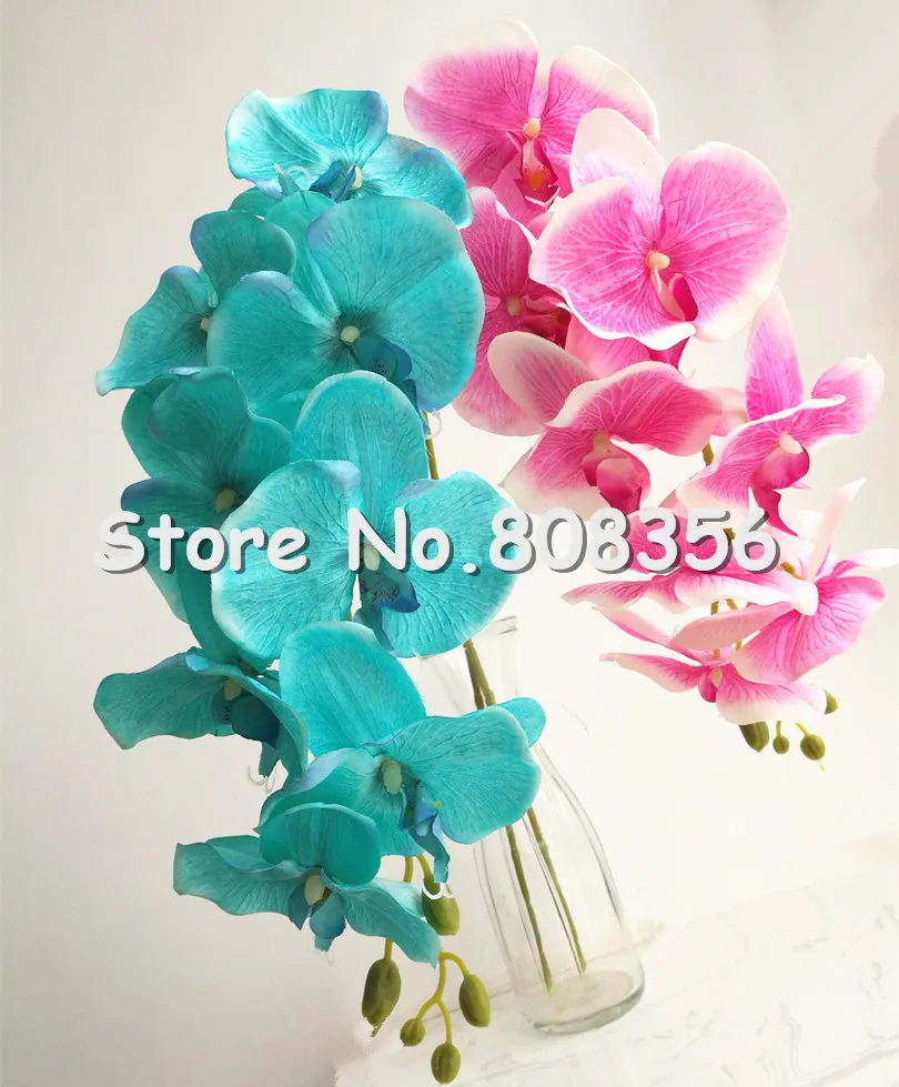 Fake Orchids 108cm Long Stem, Realistic Faux Flowers Phalaenopsis For ...