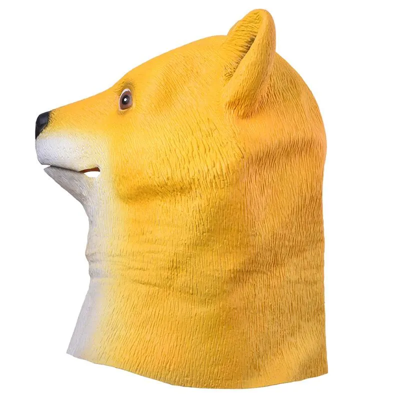 Funny Doge Dog Mask Cartoon Latex Halloween Party Mask Full Head ...