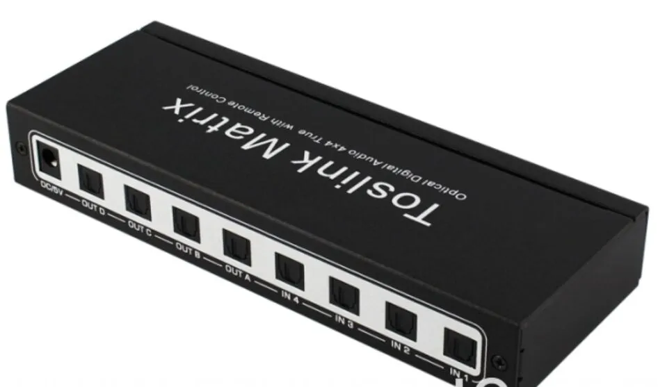 Optical Audio Splitter Matrix: 4x4 SPDIF/TOSLINK Digital Audio Switcher ...
